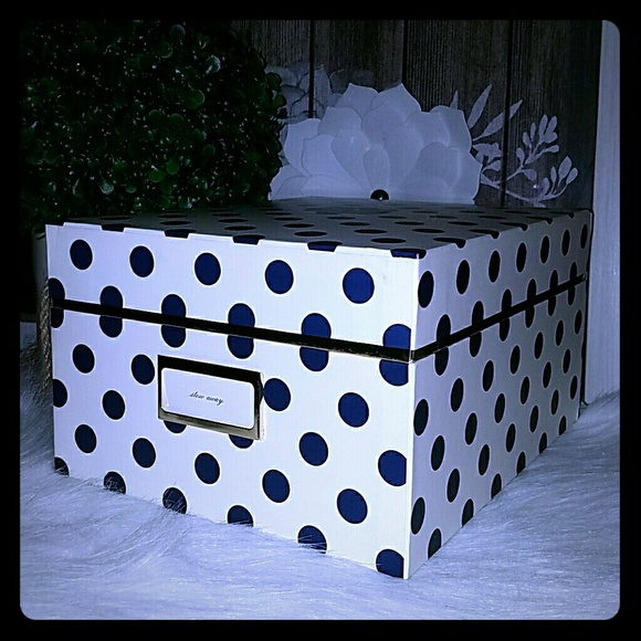 kate spade | Storage & Organization | Kate Spade Navy Dot Nesting Box ...